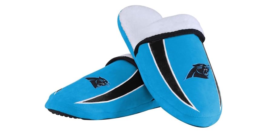 FOCO NFL Mens Sherpa Slide Slippers