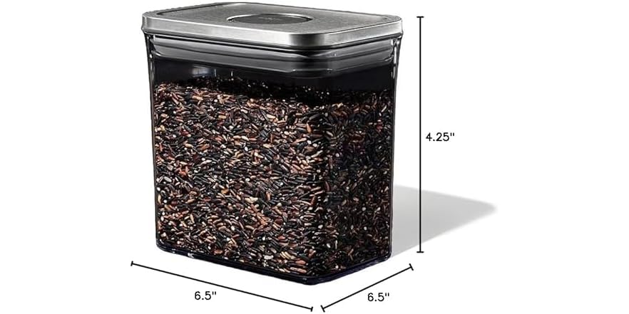 OXO Steel Pop Container, Rectangle Short 1.7 Qt