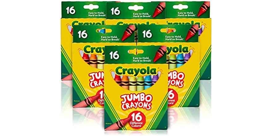 Crayola Jumbo Crayons 6 Sets of 16