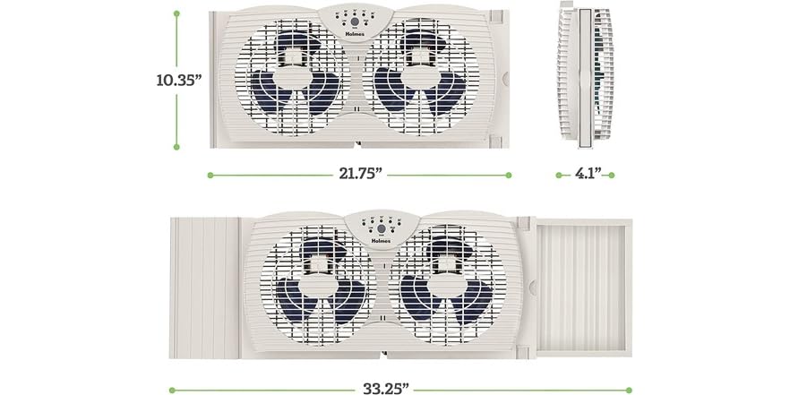 HOLMES Dual Blade Digital Window Fan