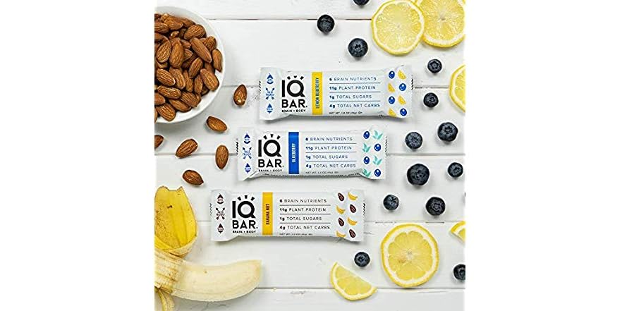 IQ BAR Brain + Body Bars, 12 Count