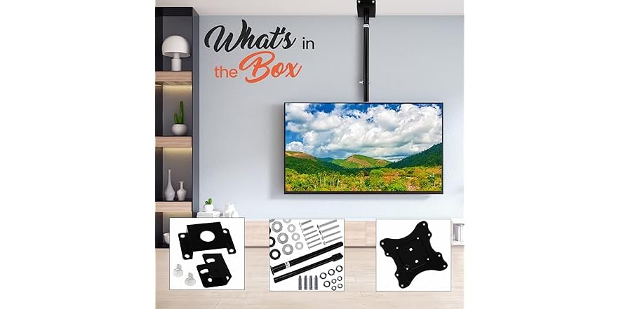 Pyle Adjustable Height TV Ceiling Mount