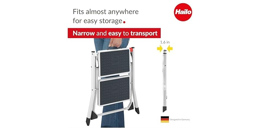 Hailo MK60 Mini (White) Steel Step Stool