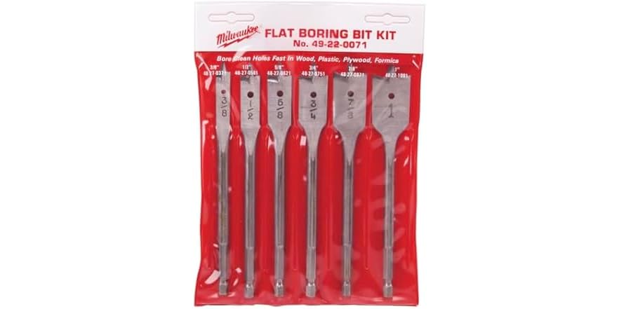 Milwaukee 49-22-0071 6 Pc Spade bit Set red