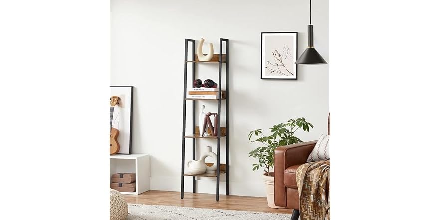 VASAGLE Bookshelf, 4-Tier Narrow (Open Box)