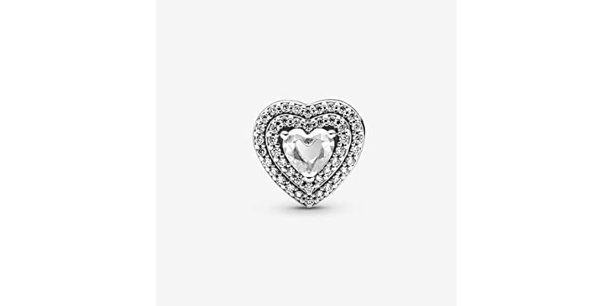 Pandora 799218C01 Pandora Sparkling Levelled Hearts Char (Open Box)