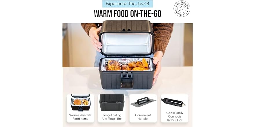 Zone Tech CT0001 Heating Lunch Box 12V Black