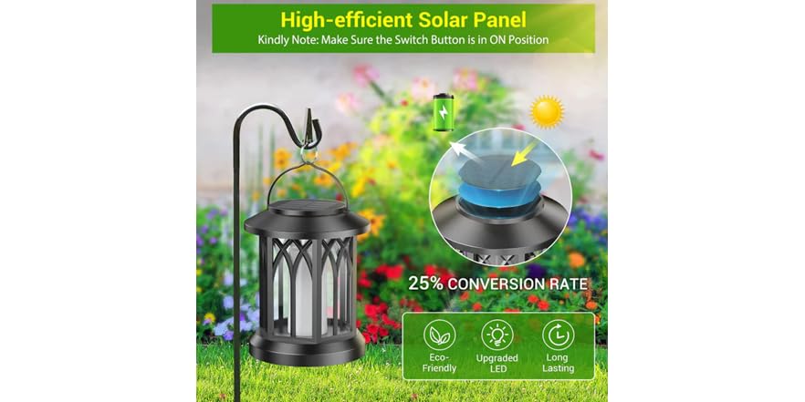 4 Pack Solar Lantern Outdoor Lights