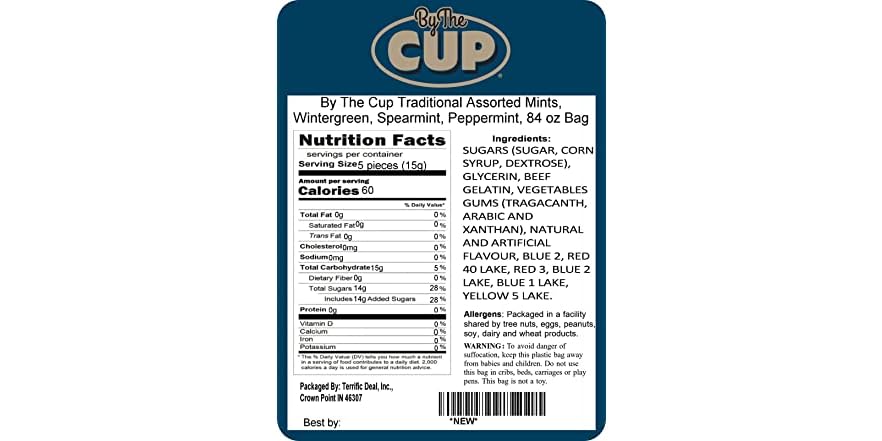 Assorted Mints, 84 oz Bag