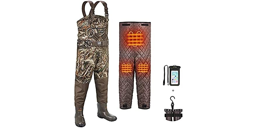 Men's Breathable Waders Heated 1200G