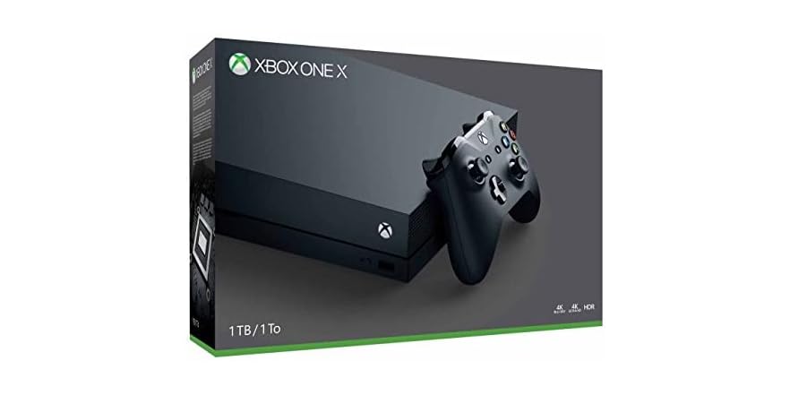 Microsoft Xbox One X 1TB, 4K Ultra HD Gaming Console, Black