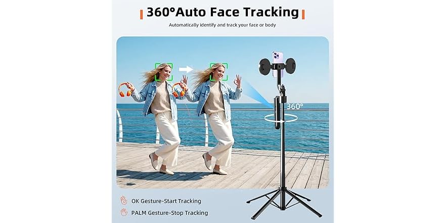 Euoto Face Tracking Selfie Stick Tripod