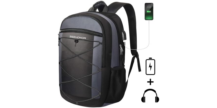 SEEHONOR Travel Laptop Backpack USB Port