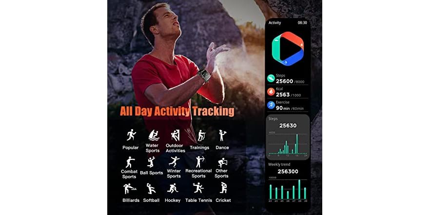 meoonley Military Rugged Smartwatch