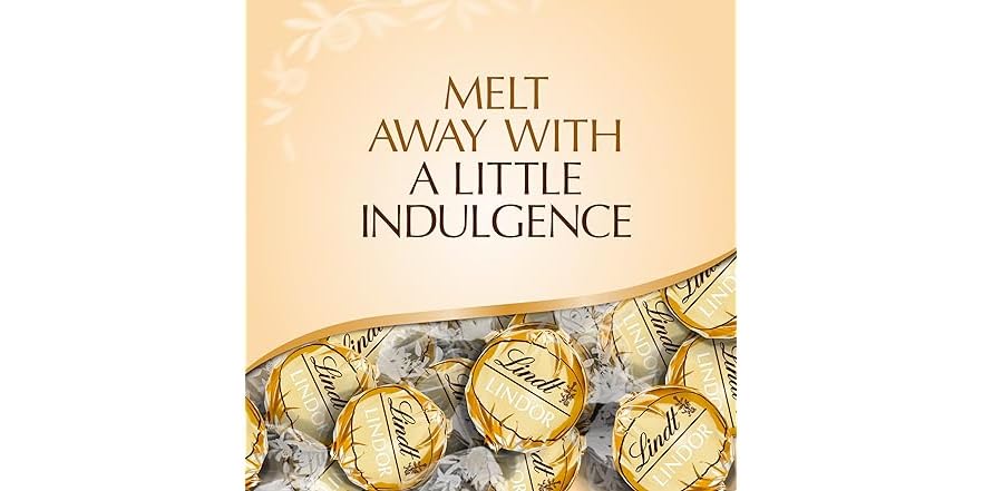 Lindt White Chocolate Truffles 15.2 oz. Bag