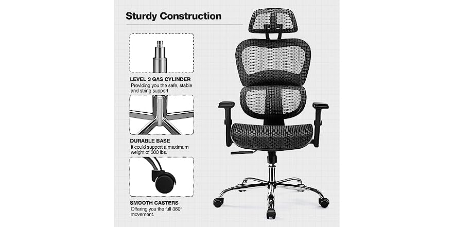 JHK Ergonomic High Back Office Chair