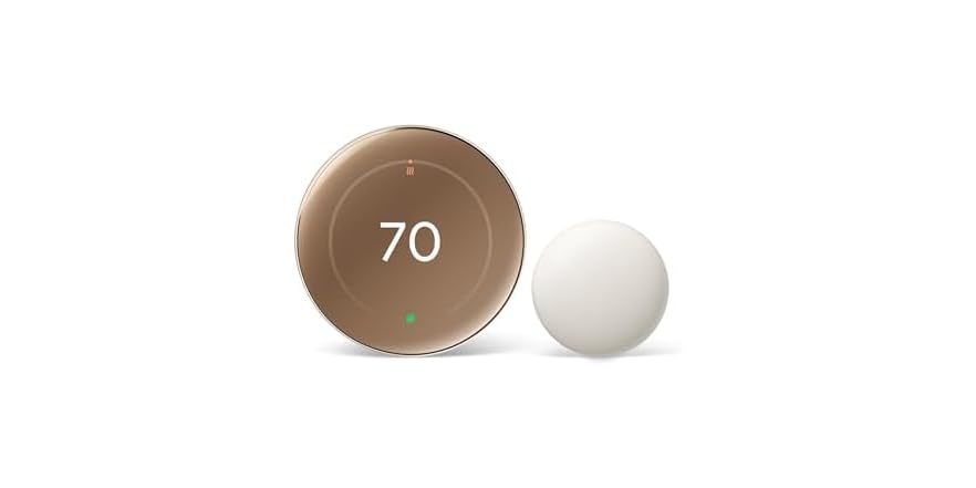 Google Nest 4th Gen Thermostat + 2nd Gen Sensor - Gold