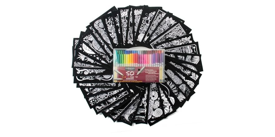 36 Velvet Art Posters + 50-Pack of Markers