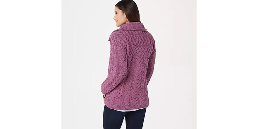Aran Craft Merino Wool Zip Front