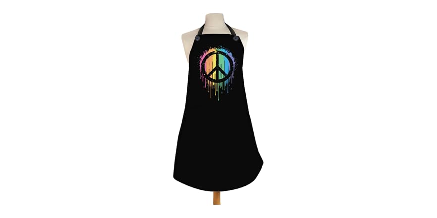 Rainbow Drip Peace Apron