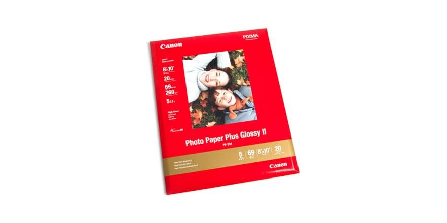 Canon PIXMA Inkjet Photo Printer w/ 20 Pack 8x10 Photo Paper