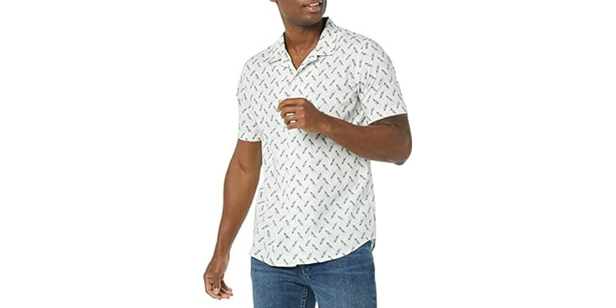 Amazon Men's Vacation Cotton Resort Shirt