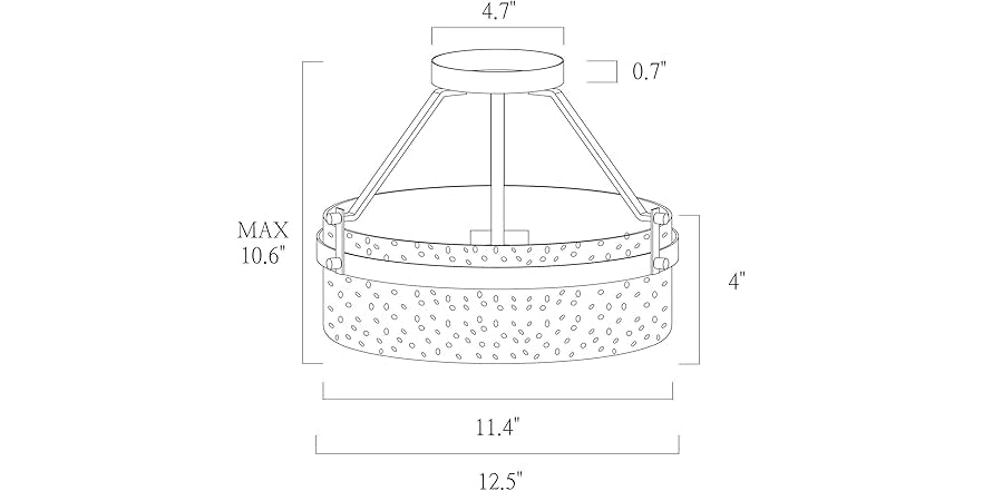 KSANA Gold Mount Ceiling Light (Open Box)