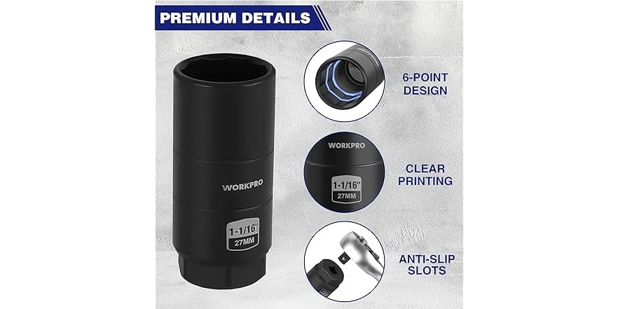 WORKPRO Oil Pressure Sensor Socket, Automotive
