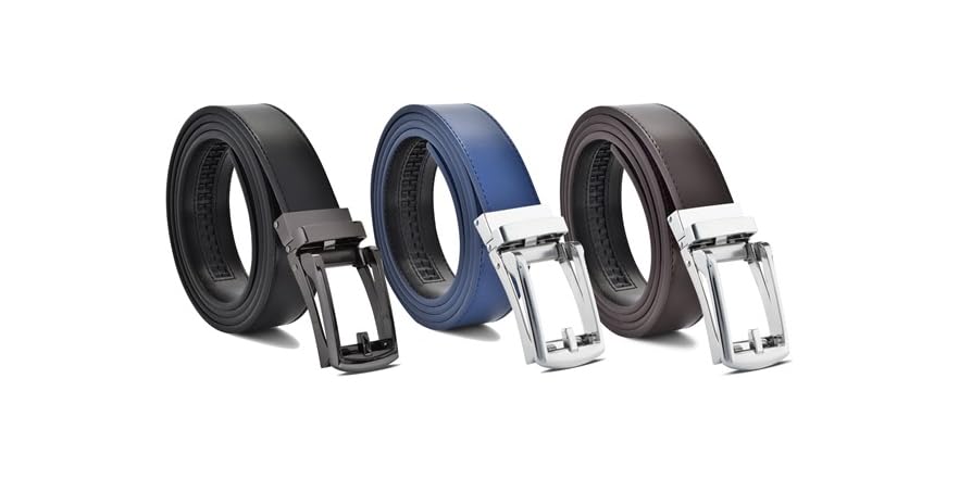 2 & 3 Pack Men's Ratchet Leather Belt
