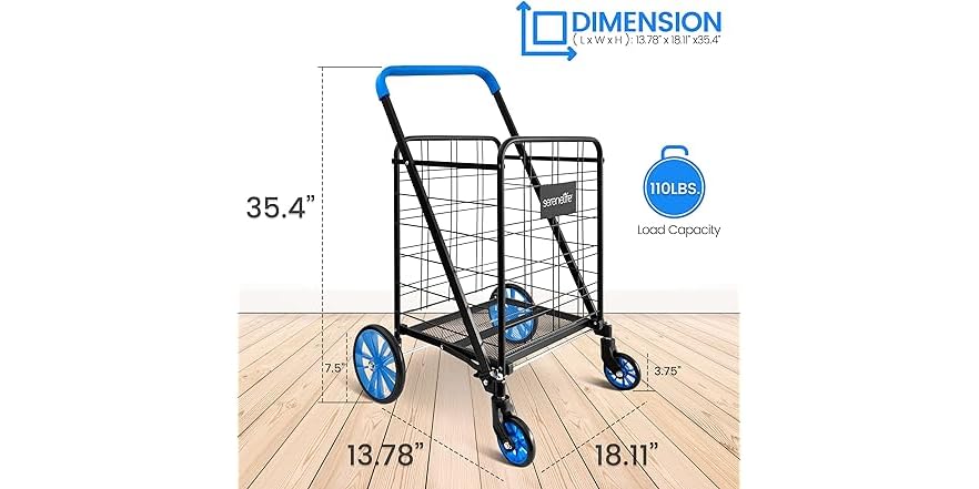 SereneLife Utility Shopping Supermarket