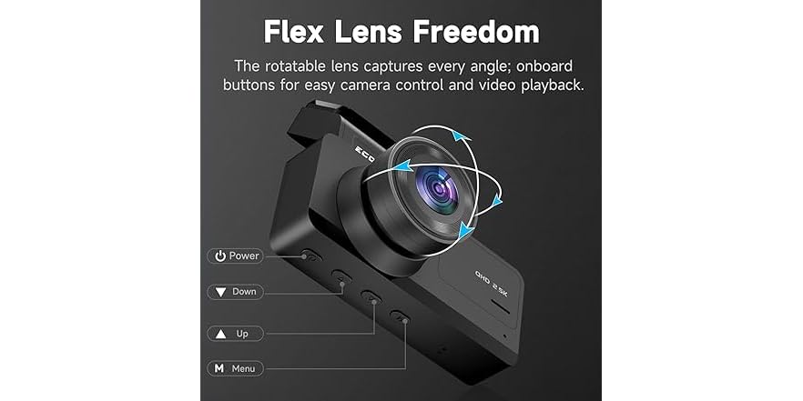 (NEW) S70 Dash Cam Front and Rear | 2.5K Dual Dash