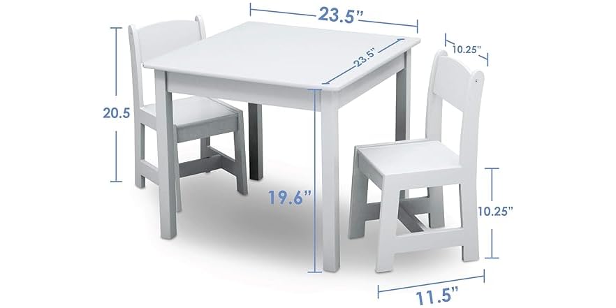 Delta Kids Wood Table and Chair Set