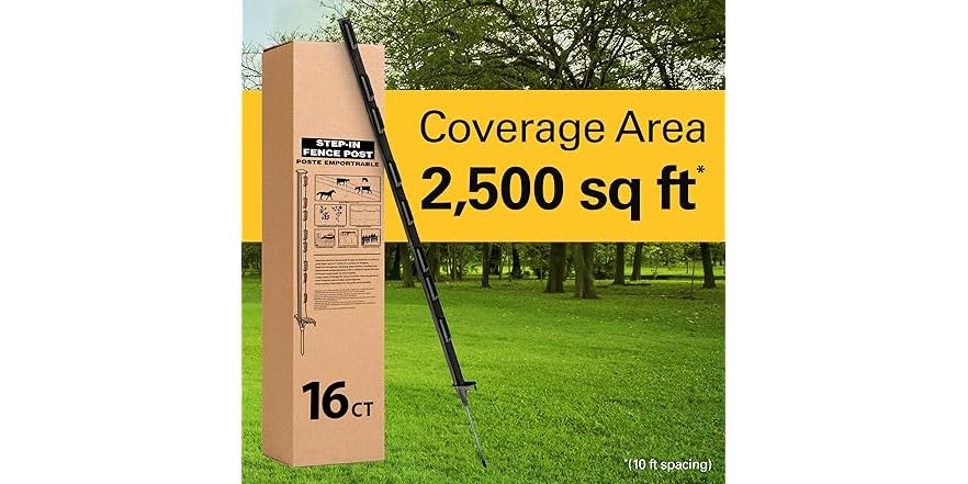 Zareba A-48B 4-Foot Step-in Electric Fence Posts