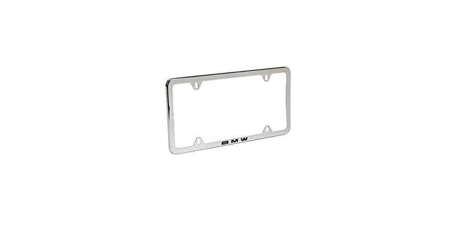 BMW Laser Slimline License Plate Frames/Polished Stainless Steel