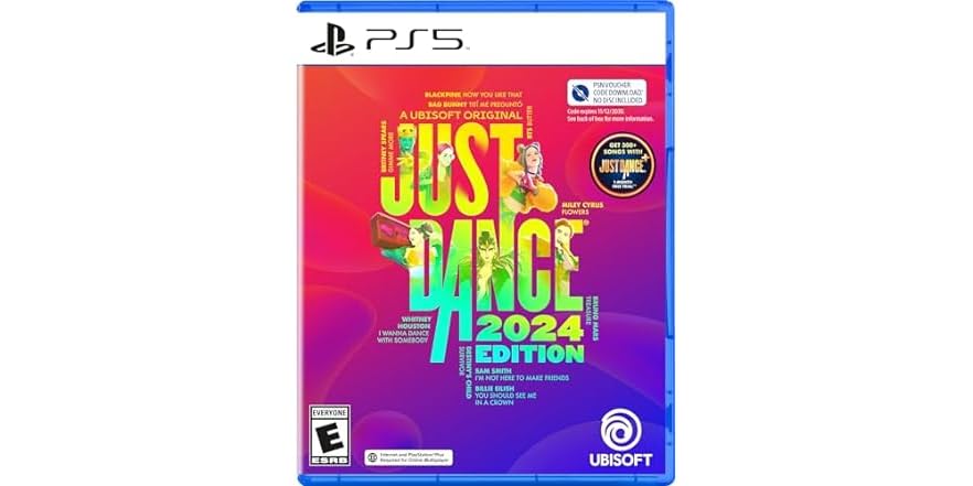 Just Dance 2024 Edition Amazon Exclusive Bundle (Code in Box)