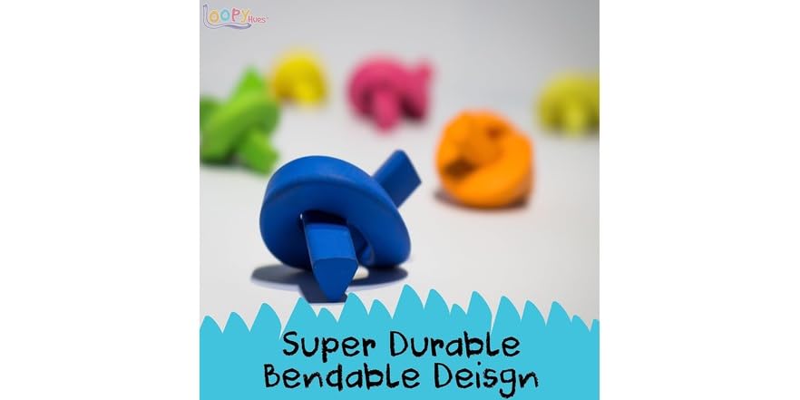 Loopy Hues Bendable Crayons (Triangles) 12pk