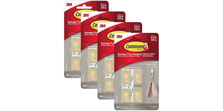 Command 17032BR-4ES Metallic Hooks