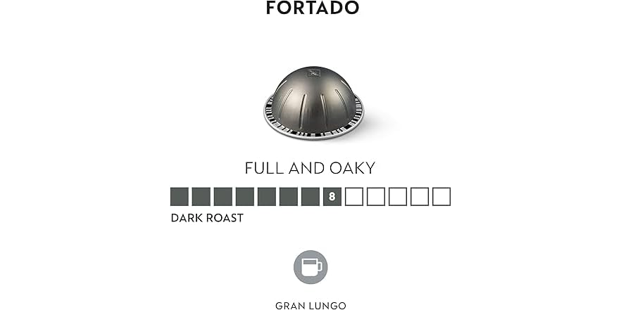 Nespresso Vertuo, Fortado Gran Lungo Americano 60-Ct