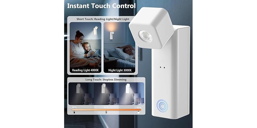4000mAh Rechargeable Battery Operated Night Light
