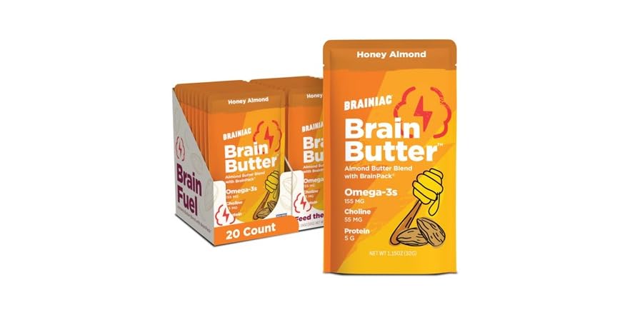 Brainiac Honey Almond Butter 20ct 1.15 oz