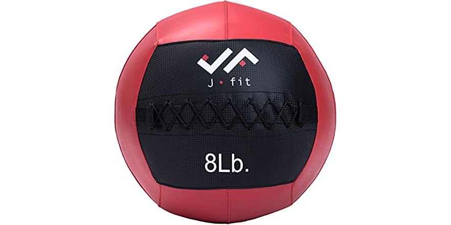 JFIT Wall Ball, Red/Black, 8 LB