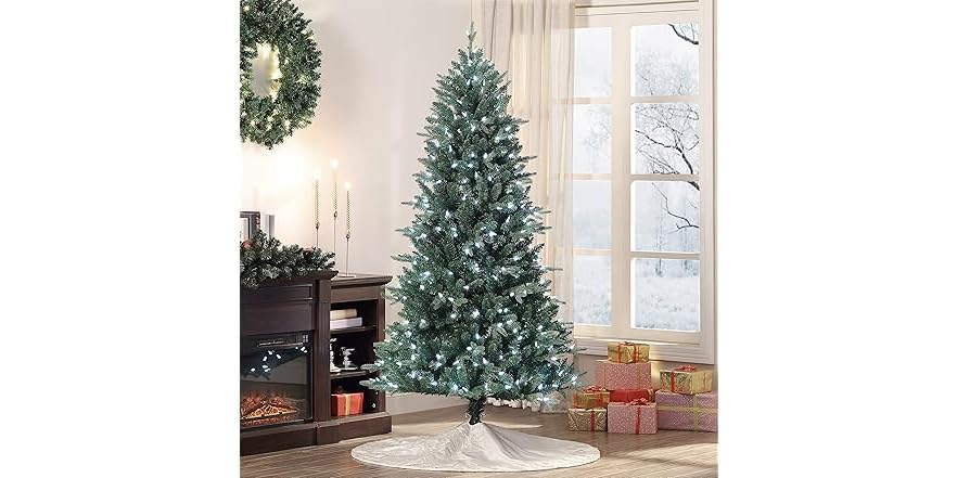 Alexa Compatible Smart Home Pre-Lit Artificial Christmas Tree (Open Box)