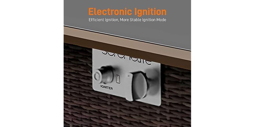 SereneLife Auto-Ignition Propane Gas Fire Table