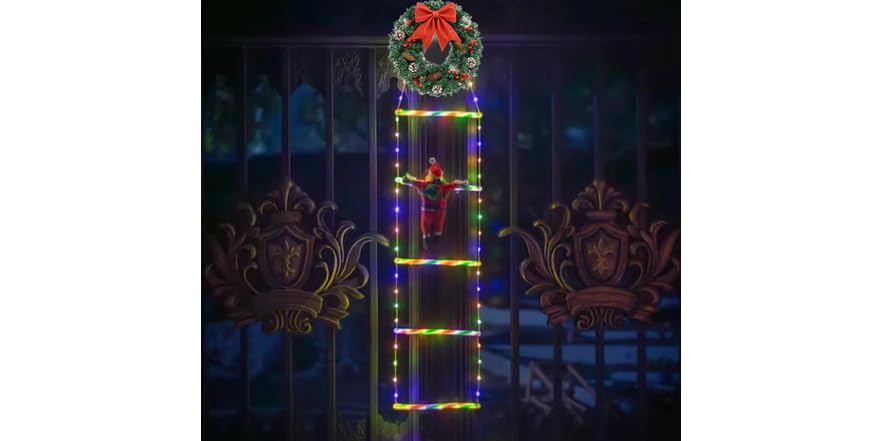Solava SANTALAD Climbing Santa LED Ladder Lights