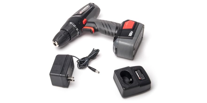 Force 18-Volt Cordless Drill with Battery