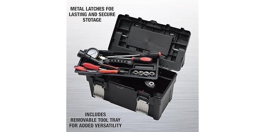 TCE Torin Plastic Tool Box Organizer Tool Box