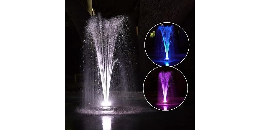 Floating Spray Fountain with 48 LED Lights