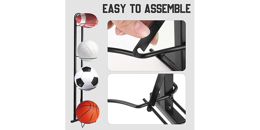 4 Tier Vertical Sports Ball Rack