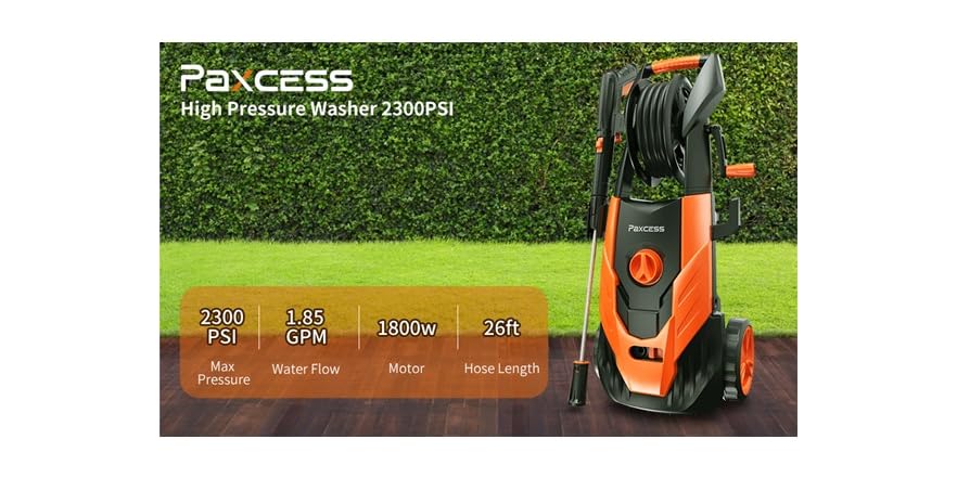 PAXCESS Electric Pressure Power Washer 2300 PSI 1.85 GPM