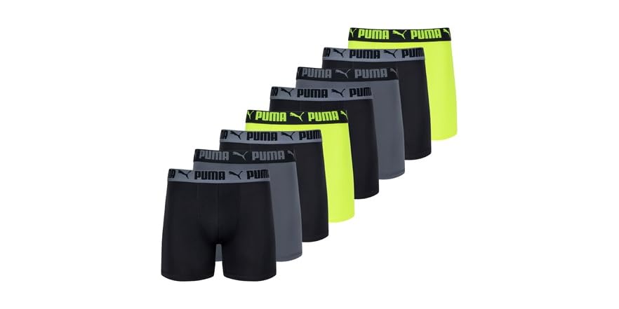 PUMA Men's 8 Pack Stretch Boxer Briefs